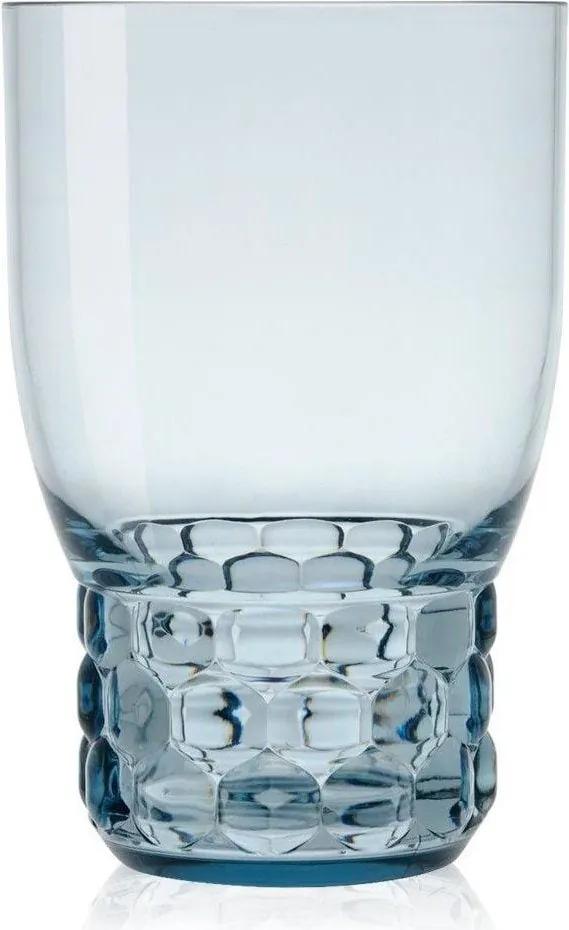 Skleněný pohár Jellies 13 cm jasno modrý