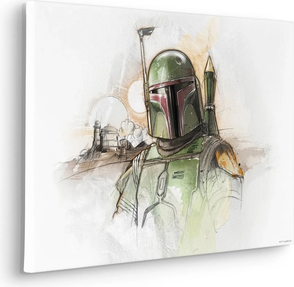 Komar Nástěnný obraz na rámu Star Wars Boba Fett Sketch 40 x 60 cm
