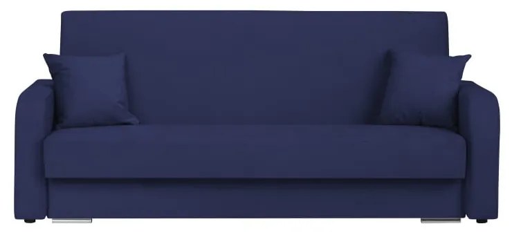 Tmavě modrá třímístná rozkládací pohovka s úložným prostorem Melart Henri