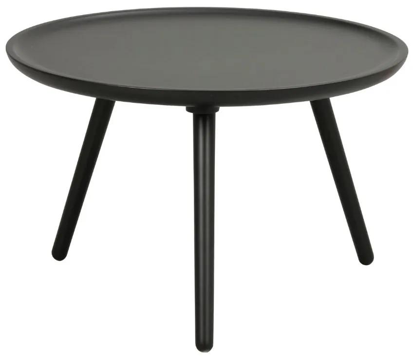 OnaDnes -20% Černý lakovaný konferenční stolek ROWICO DAISY 55 cm