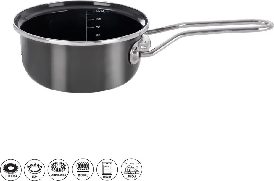 Smaltovaný rendlík 1,25 l Metalic – Orion