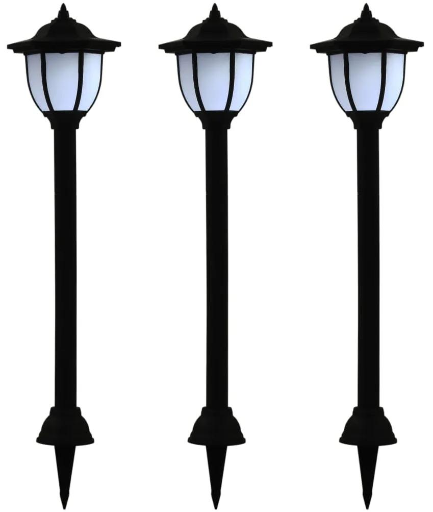 44471 vidaXL Zahradní solární lampy 3 ks LED černé