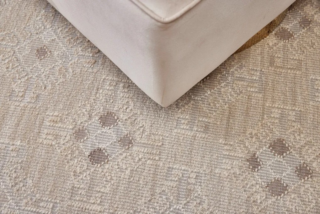 Diamond Carpets India, Ručně vázaný kusový koberec Anantara DESP P71 White Mix, 300x400, béžová, ložnice