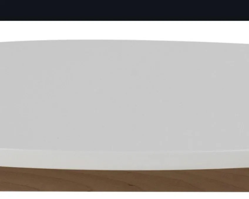 Scandi Bílý kulatý jídelní stůl Corby 90 cm