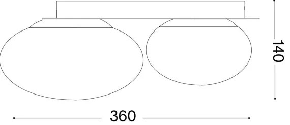 Ideal Lux - LED Stropní svítidlo NINFEA 2xGX53/9W/230V bílá