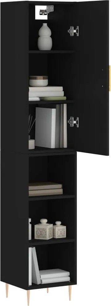 vidaXL Skříň highboard 34,5x34x180 cm kompozit [3198970] Barva: hnědý dub