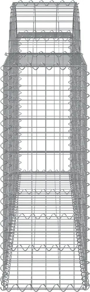 Klenuté gabionové koše 13ks 200x30x80/100 cm pozinkované železo 3146100