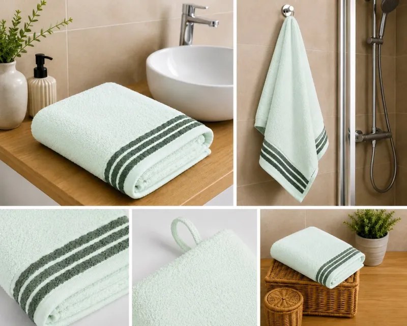 Bellatex Froté ručník a osuška kolekce Léga Zelená 50x100 cm