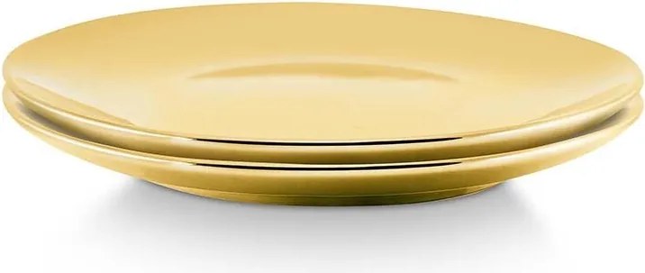 vtwonen Gold sada 2 talířů Ø 20 cm - zlatý (Luxusní zlaté telíře 20 cm)
