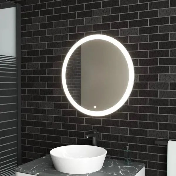 Rea Zrcadlo ⌀60 cm s regulovatelným LED osvětlením