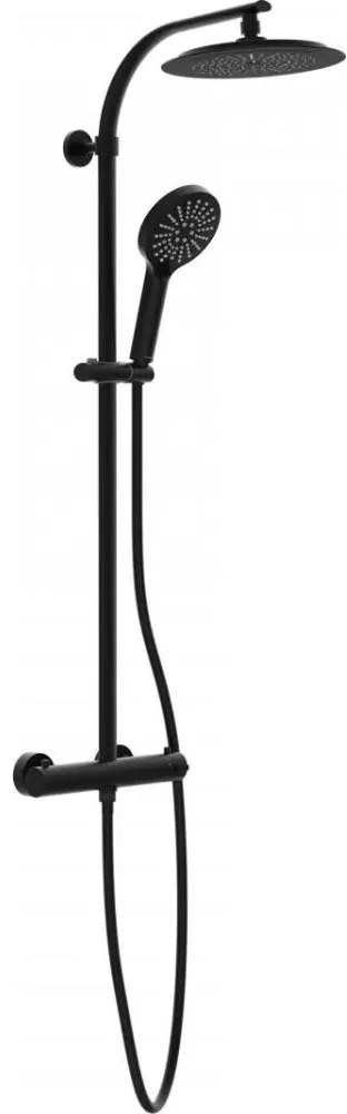 Schütte 60076 - Sprchová sada s termostatickou baterií MADURA FRESH černá 60076
