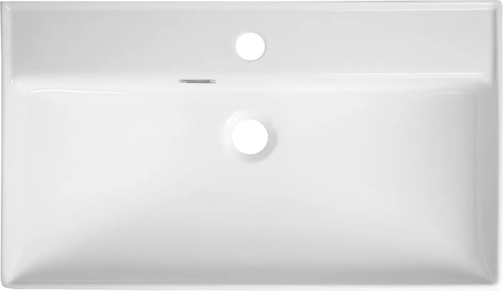 Aqualine Parla umyvadlo obdélníkové 65 x 38 cm s otvorem pro baterii s přepadem karamické bílá 9965