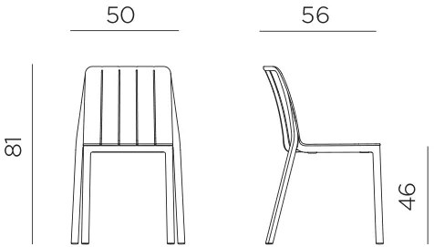 Nardi Plastová židle TIBERINA Bistrot Barva plastu: Tortora