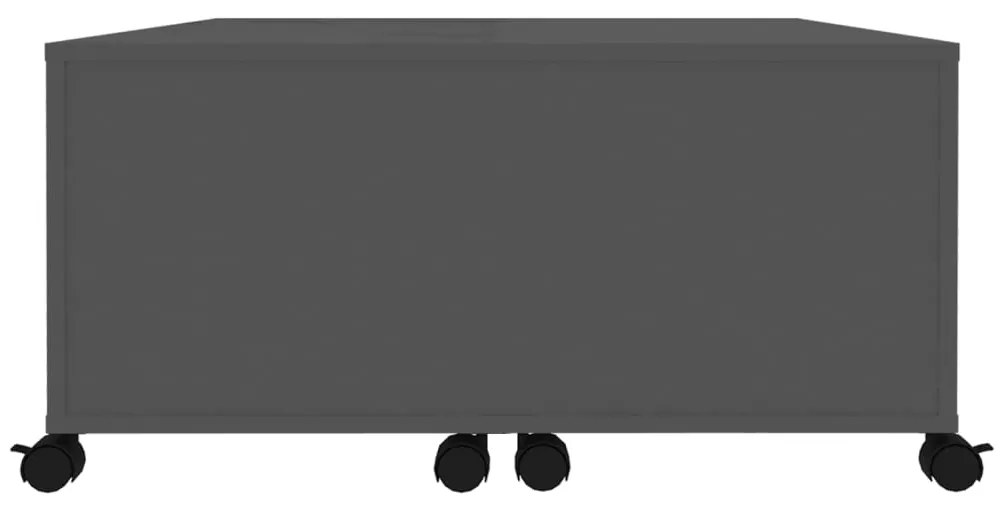 Konferenční stolek šedý 75 x 75 x 38 cm dřevotříska - Default Title