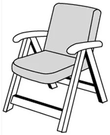 Polstr SPOT 6118 nízký - polstr na židli a křeslo