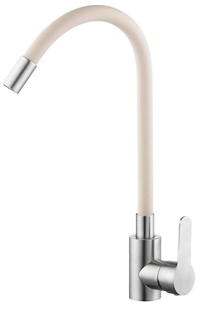 Velazo Dřezová baterie s flexibilním raménkem - VE-8105SBE, béžová/nerez