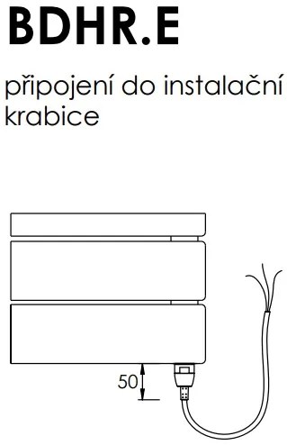 ELVL Bitherm elektrický radiátor BDHR.E bez regulace 750 x 1510 mm, metalická antracit