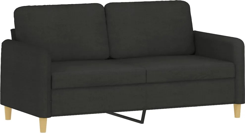 2dílná sedací souprava s poduškami černá textil 3202090
