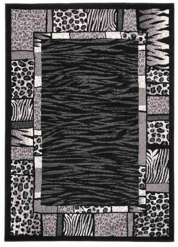 Kusový koberec PP Petro černý 120x170cm