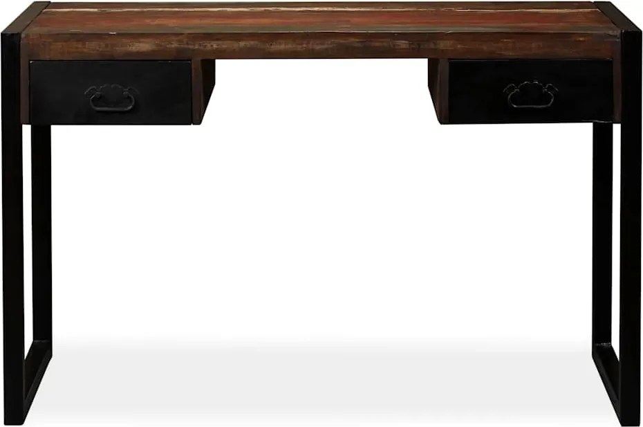Psací stůl s 2 zásuvkami masivní recyklované dřevo 120x50x76 cm 244905