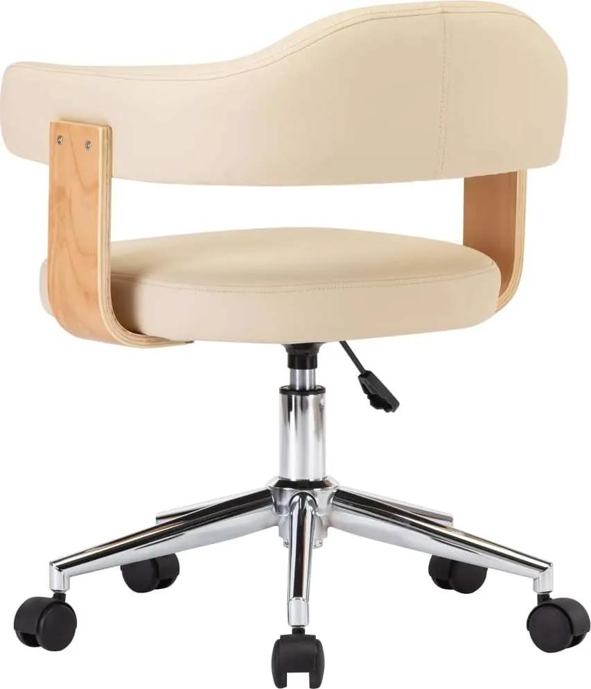 vidaXL Otočné jídelní židle 2 ks ohýbané dřevo a textil [3054896] Barva: Šedá