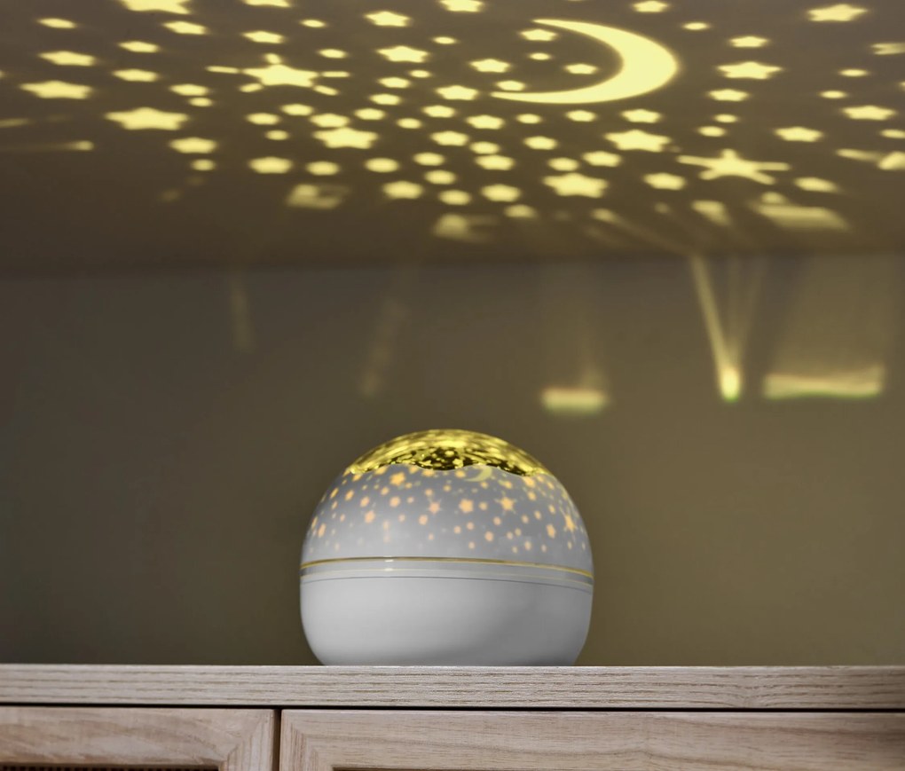 Tchibo - Projektor hvězdné oblohy s LED - barva: bílá