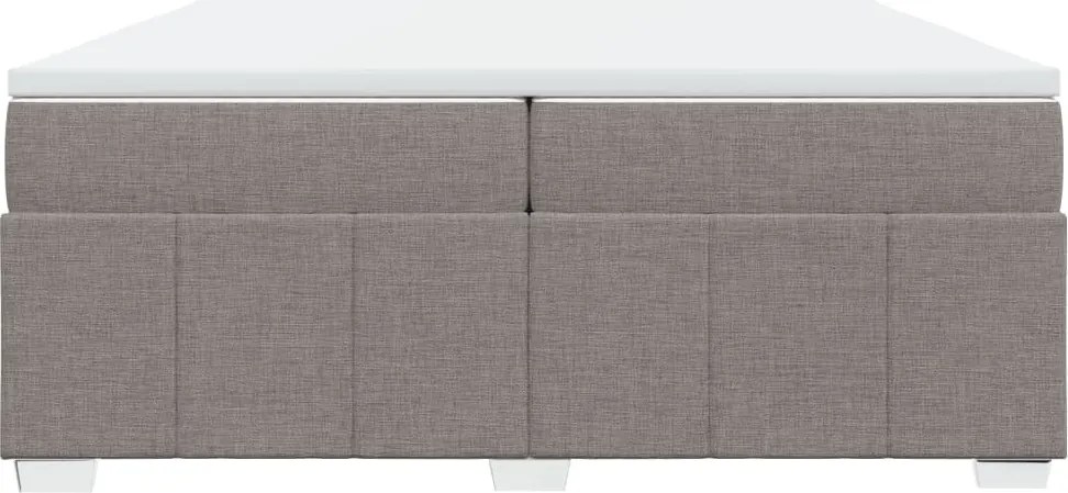Box spring postel s matrací taupe 200x200 cm textil 3285502