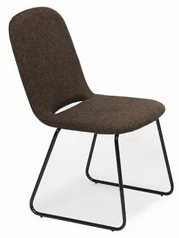 Jídelní židle ADLAN, hnědá / černá, látka / kov