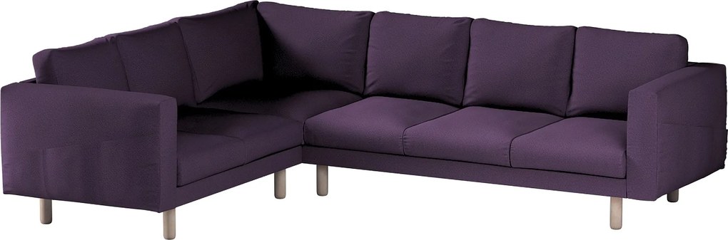 Potah na pohovku IKEA Norsborg rohová 5-místná barva fialová látka pletený vzor