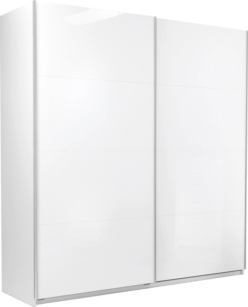 XXXLutz ŠATNÍ SKŘÍŇ S POSUVNÝMI DVEŘM, bílá, 200/210/62 cm P & B - Šatní skříně - 000885000905