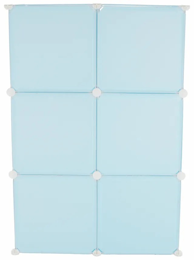 Modrá dětská modulární skříňka s dětským vzorem EDRIN
