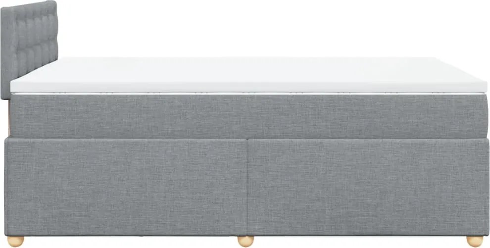Box spring postel s matrací světle šedá 120 x 200 cm textil 3286661