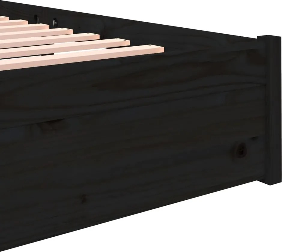 vidaXL Rám postele masivní dřevo 135 x 190 cm dvojlůžko [814928] Barva: Šedá
