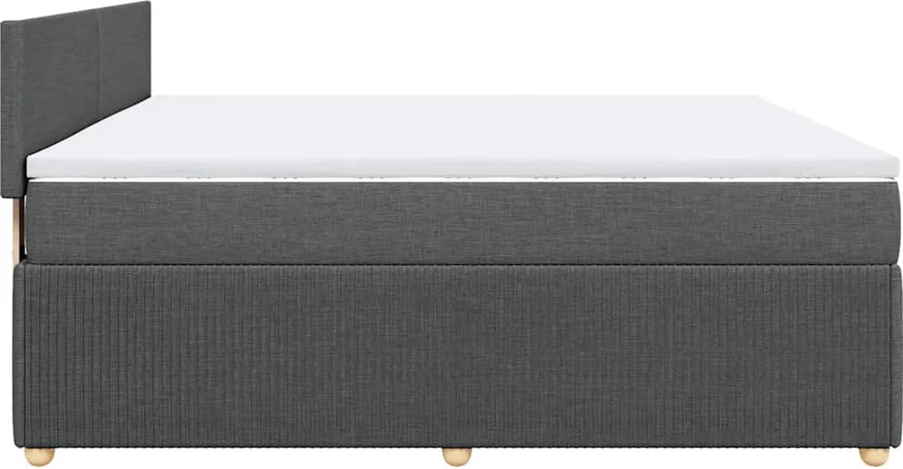 Box spring postel s matrací tmavě šedá 180x200 cm textil 3289829