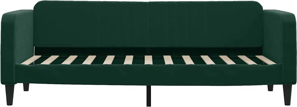 Válenda s přistýlkou a zásuvkami tmavě zelená 80 x 200 cm samet 3197106