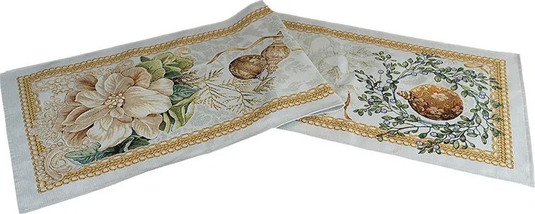 Gobelínový ubrus Zlaté Vánoce 45 × 140 cm