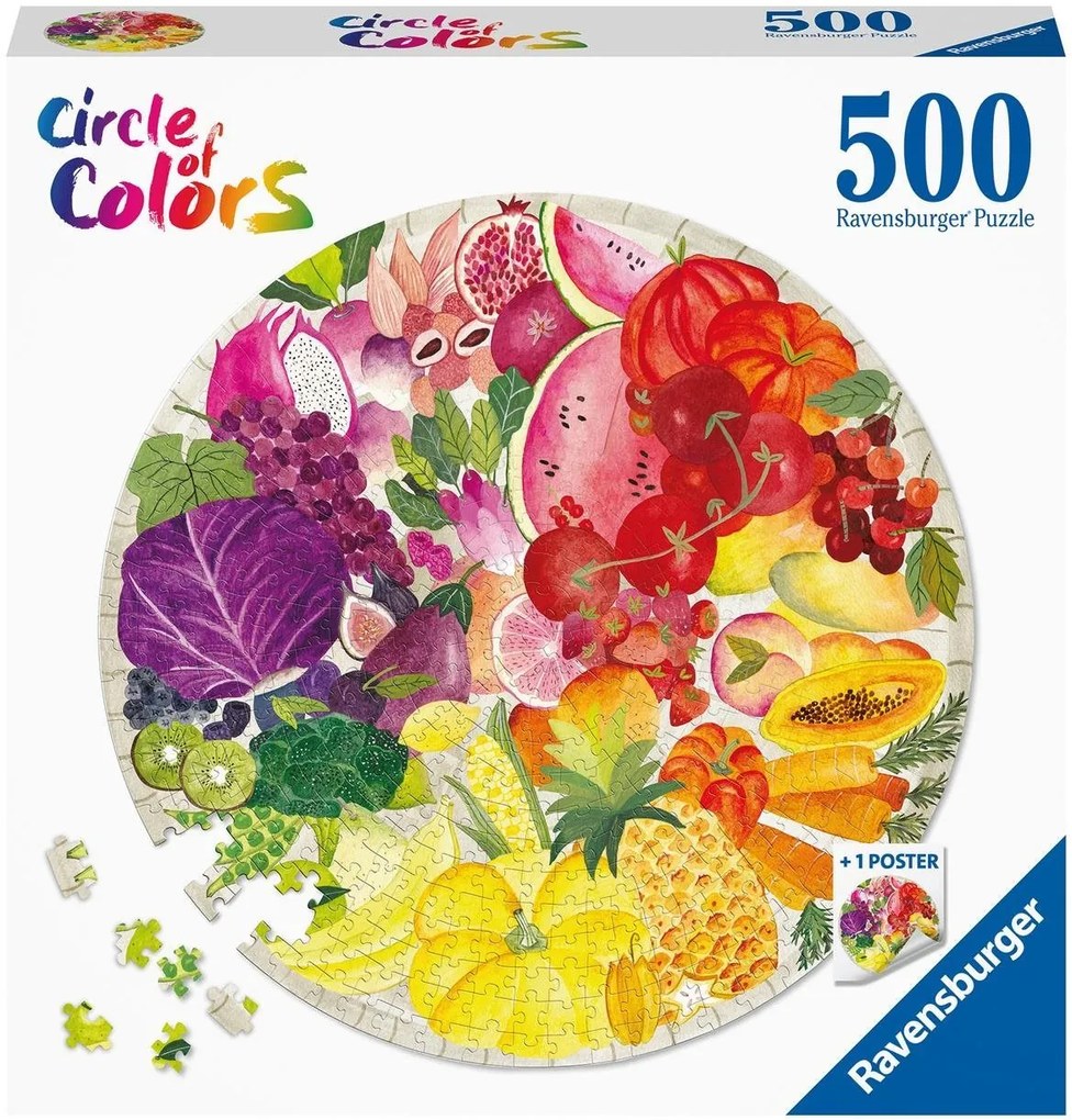 Puzzle ravensburger puzzle 171699 ovoce a zelenina 500 dílků