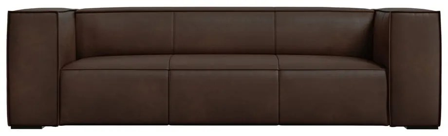 Tmavě hnědá kožená pohovka 227 cm Madame – Windsor & Co Sofas