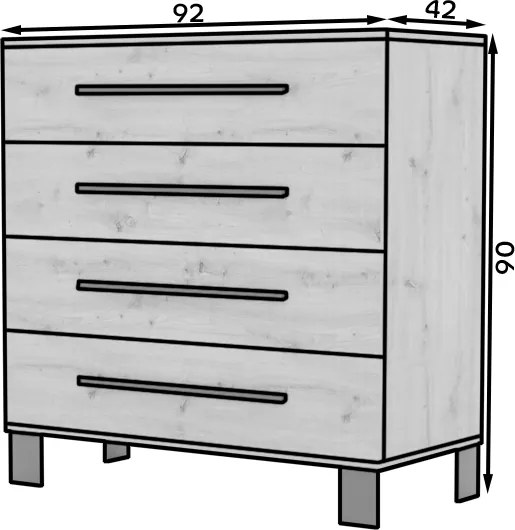 ADRK Furniture Komoda MALEN ADRK-CHES-MAL-92-A