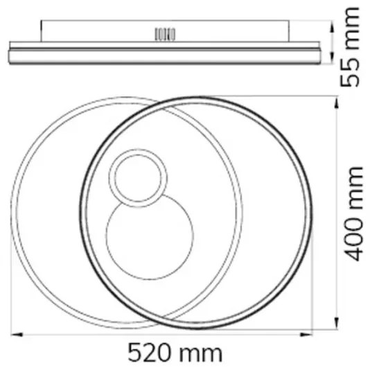 Wofi 11621 - LED Stmívatelné stropní svítidlo AKON LED/38W/230V 2700-5500K+ DO