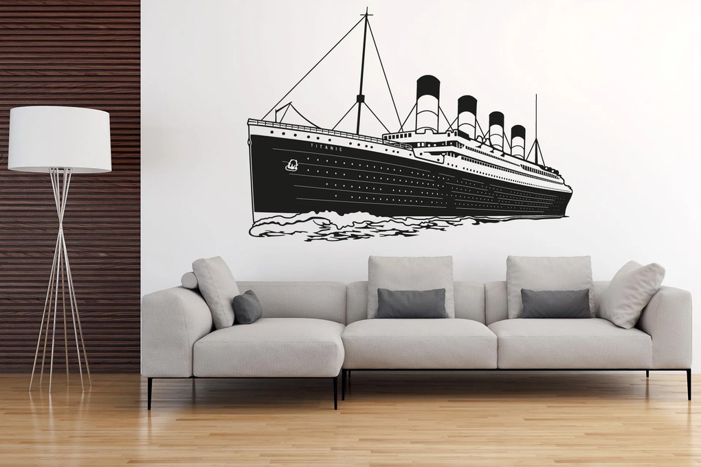 Lepy.cz Samolepka na zeď Titanic Velikost (šířka x výška): l20x86cm, Barevná varianta: Světle červená