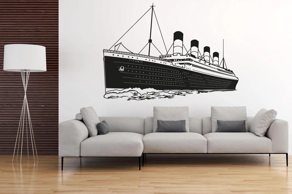 Lepy.cz Samolepka na zeď Titanic Velikost (šířka x výška): l40x120cm, Barevná varianta: Světle hnědá