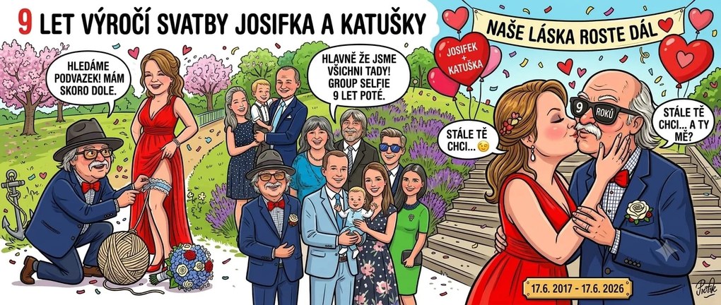 Personalizovaný hrnek z vlastní fotky pro partnery – Komiksový styl