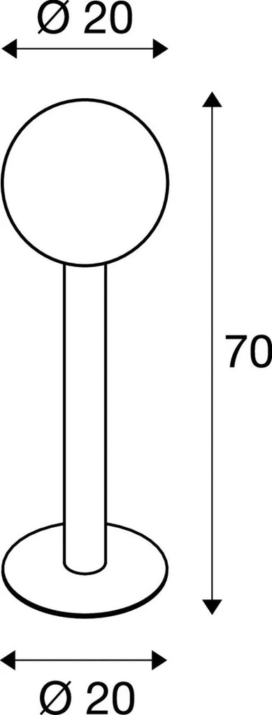 LA 1002001 GLOO PURE 70 Pole, venkovní stojací svítidlo, E27, antracit, IP44 - BIG WHITE (SLV)