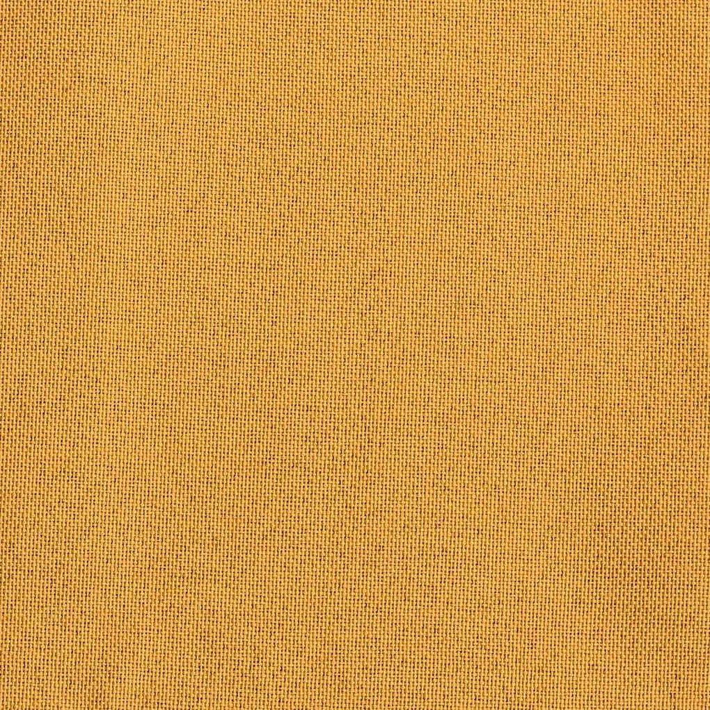 Zatemňovací závěsy s háčky vzhled lnu 2 ks žluté 140 x 225 cm 321197