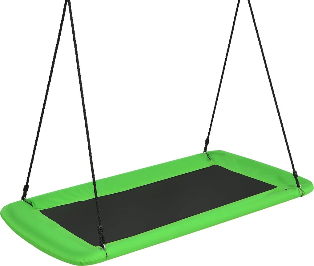 Costway Houpačka na strom hnízdo houpačka 100-180 cm nastavitelné lano vnitřní