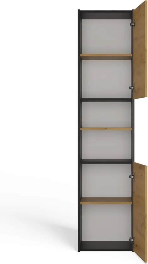 Koupelnový sloupek S40 antracit/dub artisan