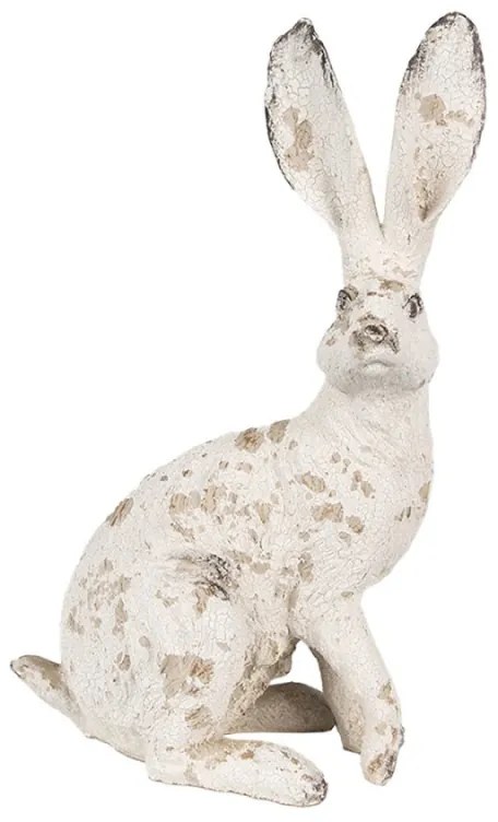 Velká socha bílého zajíčka II – 26 cm
