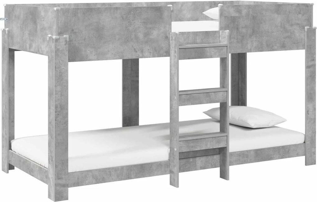 Patrová postel pro děti Betonově šedá 80 x 200 cm 3410526