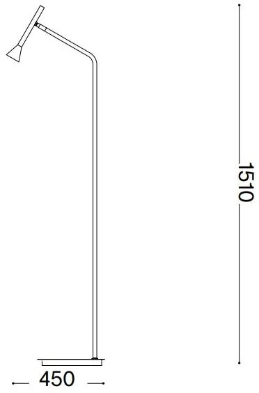 Ideal Lux - LED Stojací lampa DIESIS LED/4,5W/230V CRI 95 černá